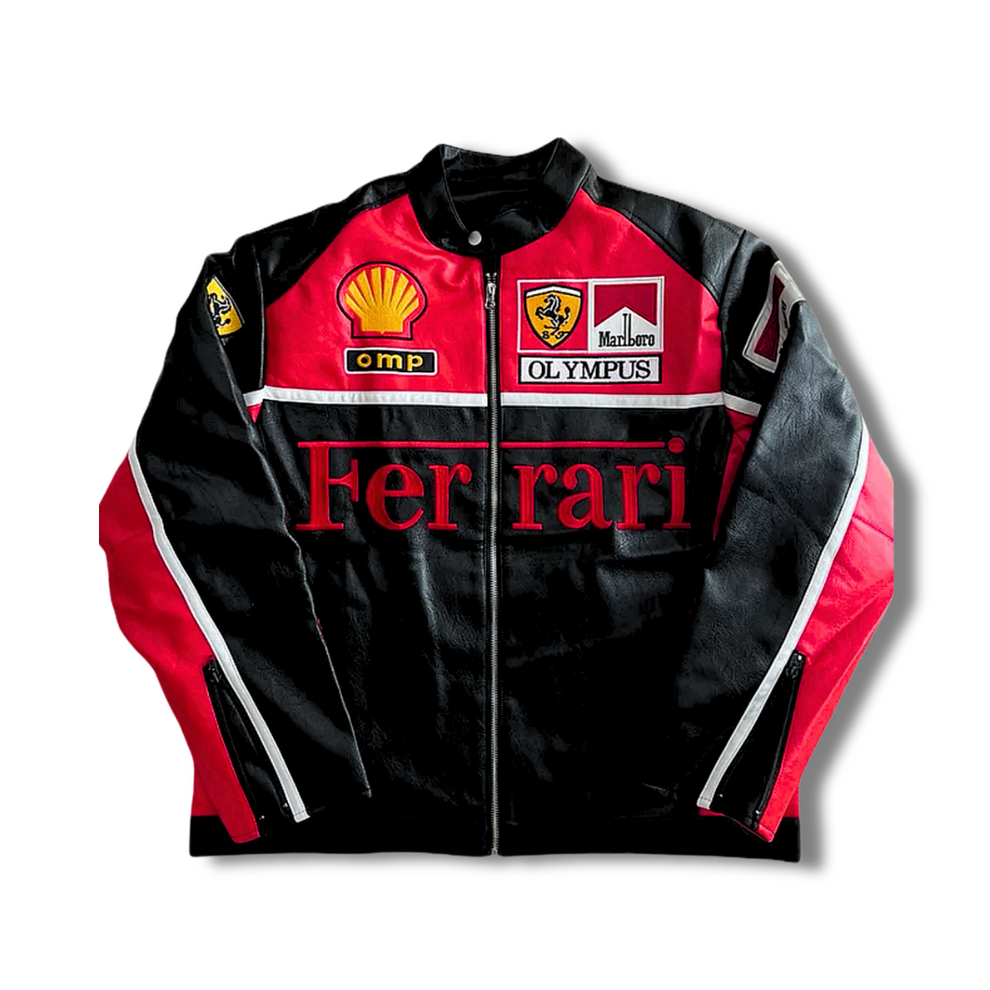 Ferrari OMP Leather Jacket – Race Wear